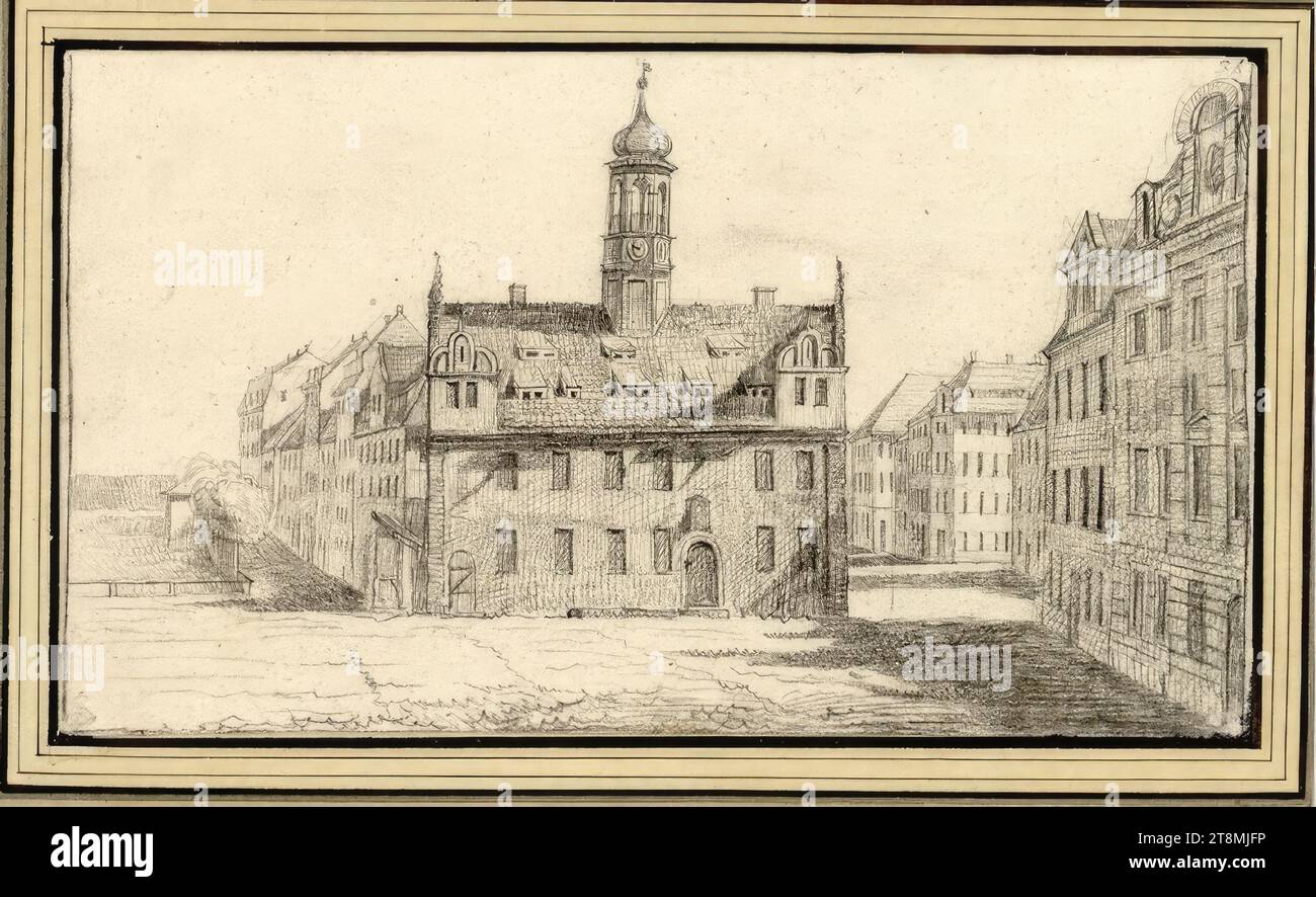 Series of Saxon views: The old town hall in Dresden-Neustadt, Johann ...