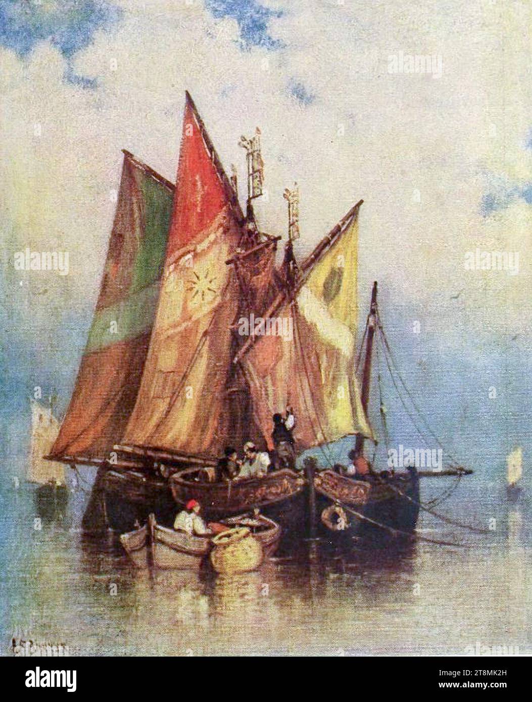 Venetion Scene - A F Bunner - Jan 1920 Shadowland Stock Photo - Alamy