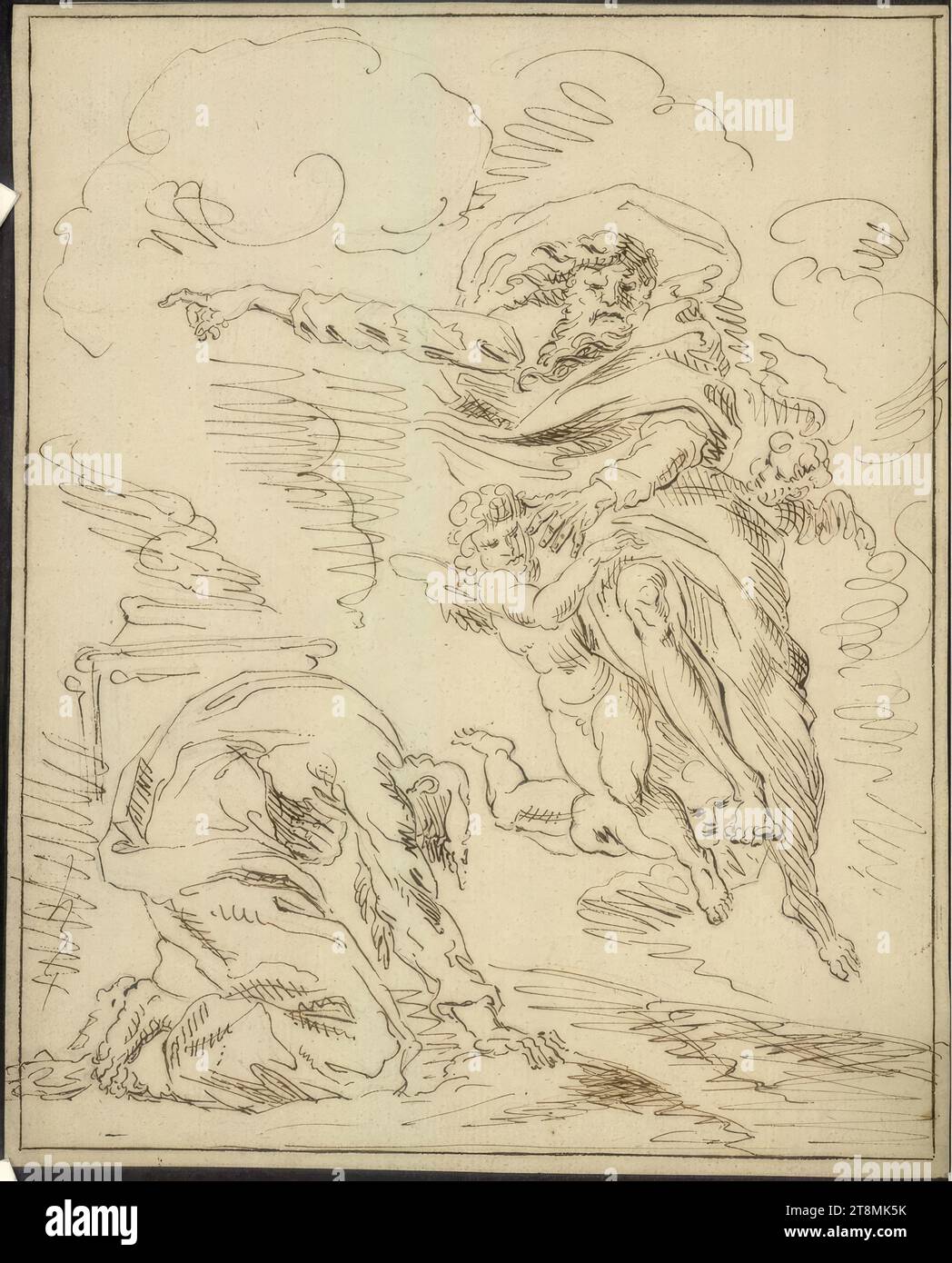 Sacrifice of Abel, Anonymous, 1700 - 1800, drawing, pen Stock Photo - Alamy