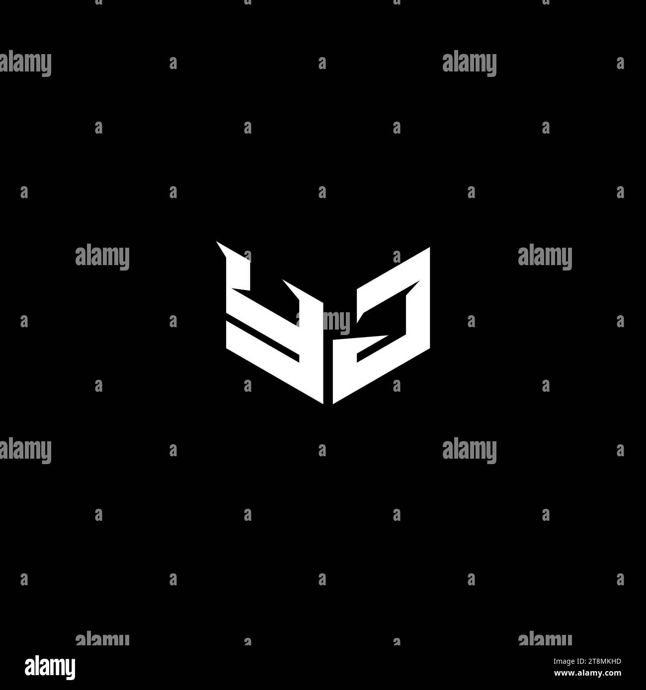 YJ Premium emblem logo initial esport and gaming design concept Stock ...