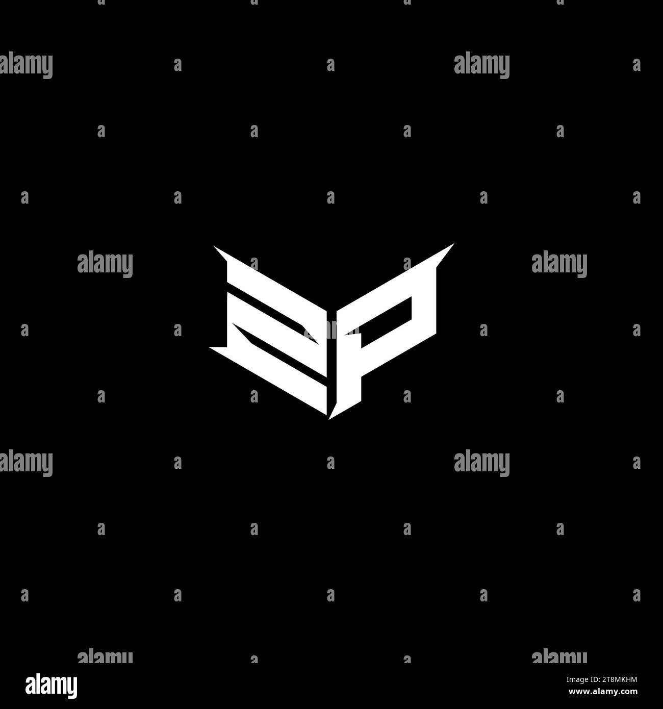 ZP Premium emblem logo initial esport and gaming design concept Stock ...