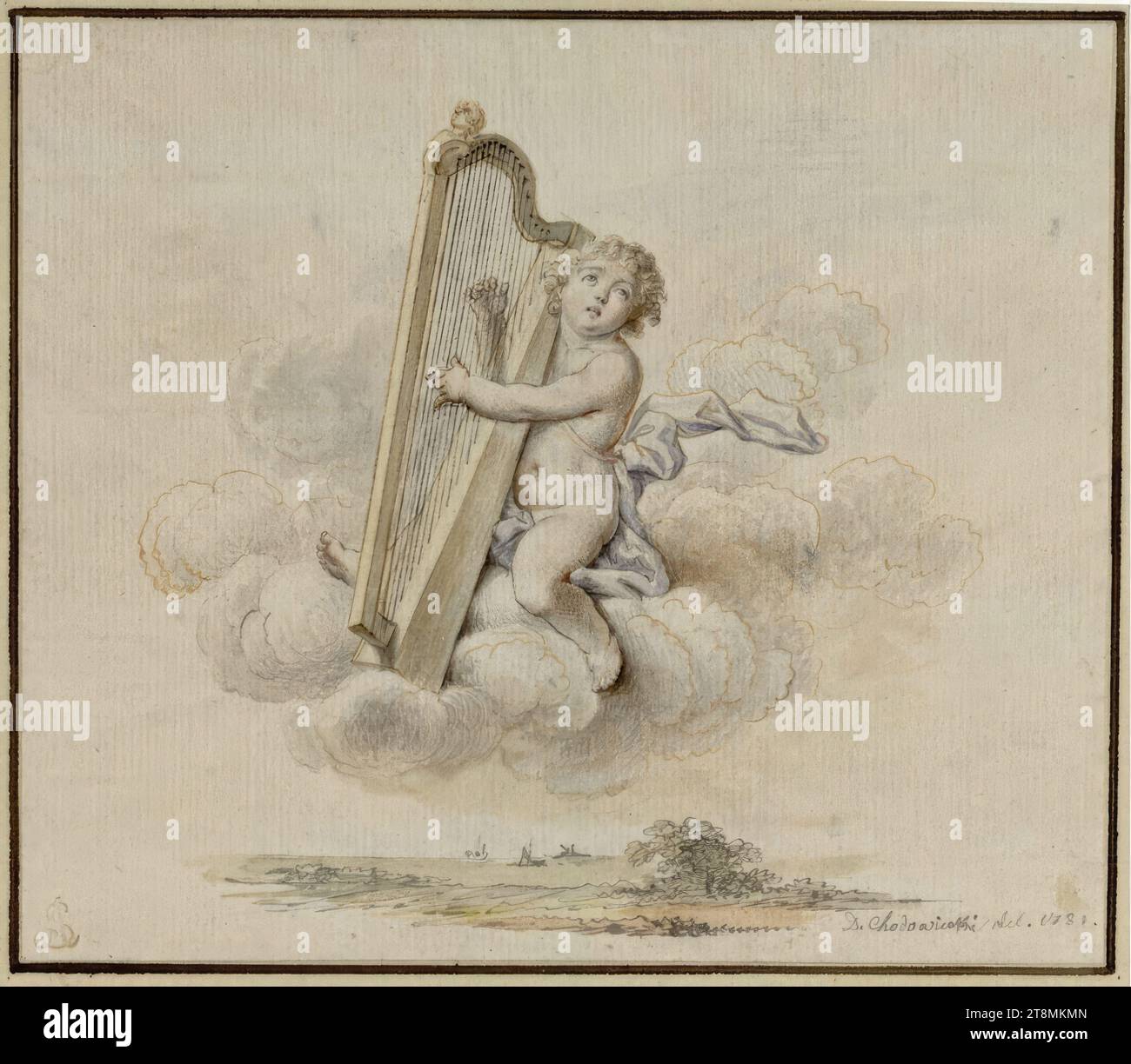 Harp playing putto hi-res stock photography and images - Alamy