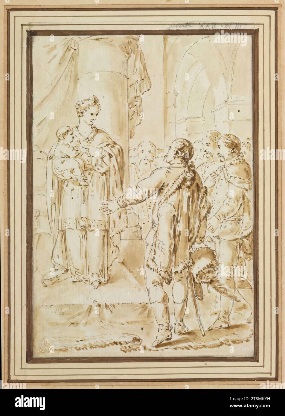 Illustrative engraver drawings for Schröckh's General World History: XXII. Queen Maria Theresa ...