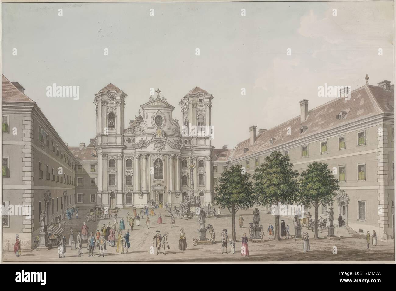 View of the Piarist Church, Carl Schütz (Laibach 1745 - 1800 Vienna ...