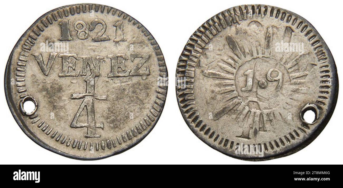 Venezuela (Gran Colombia)- 1821 - Münzkabinett, Berlin - 5497455 Stock ...
