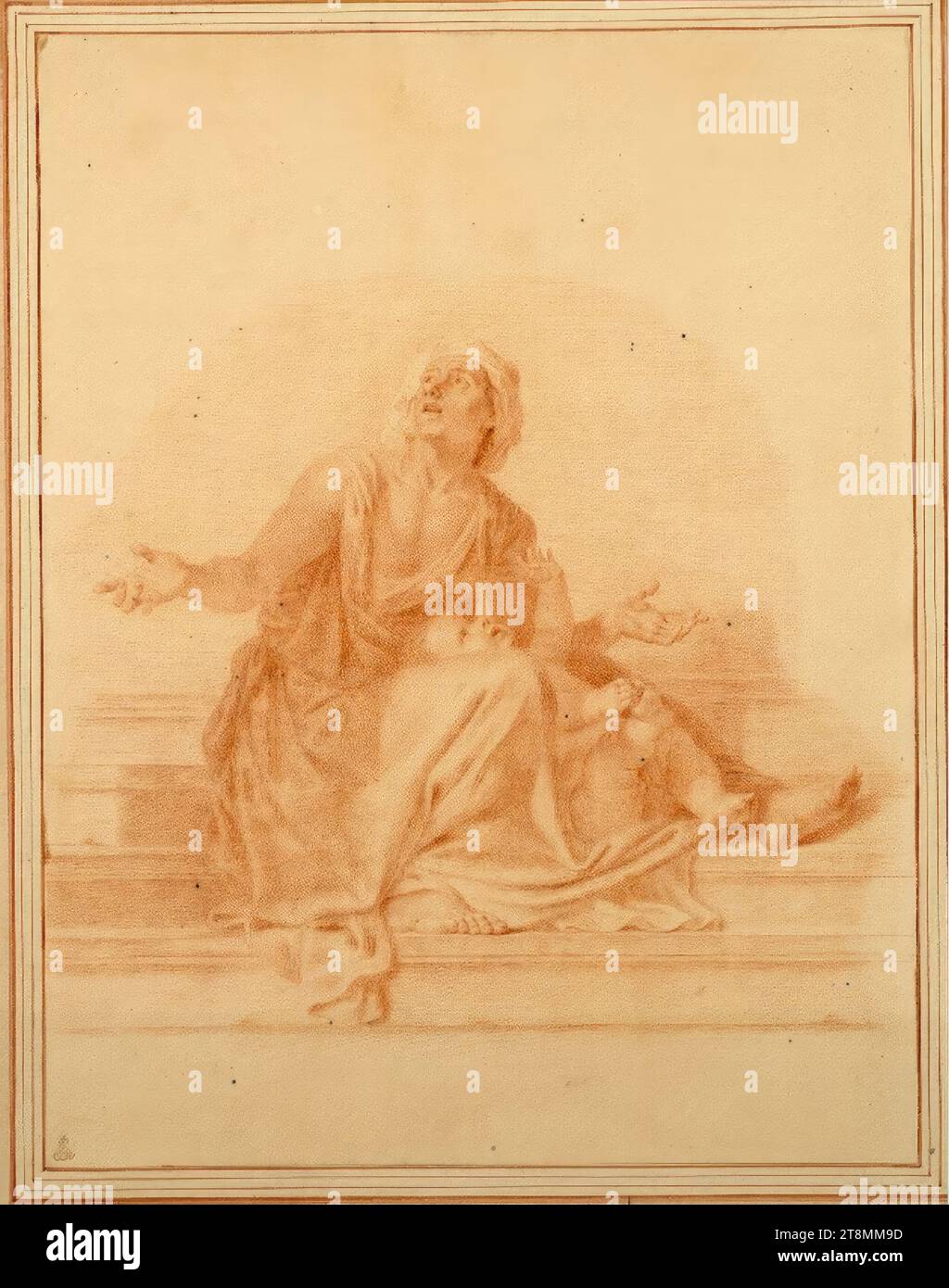 Old woman with child, detail from Nicolas Poussin's 'Peter and John ...