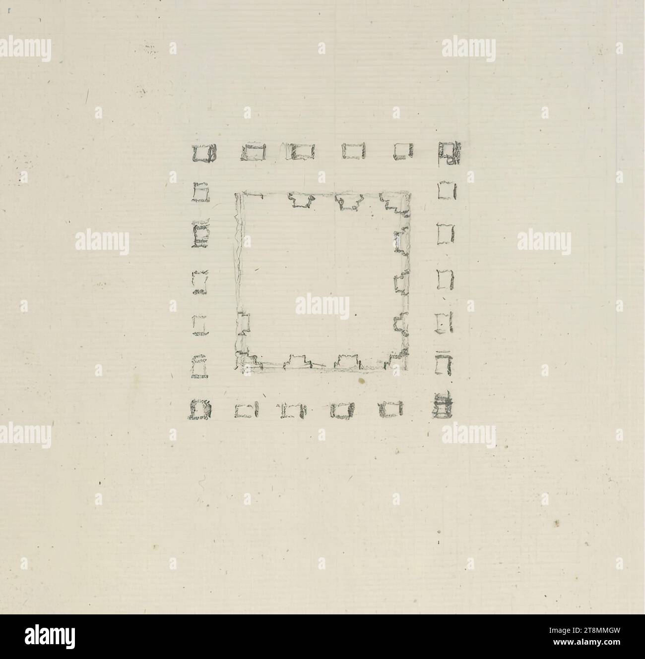 Floor plan without title, Duke Albert of Saxe-Teschen (Moritzburg 1738 ...