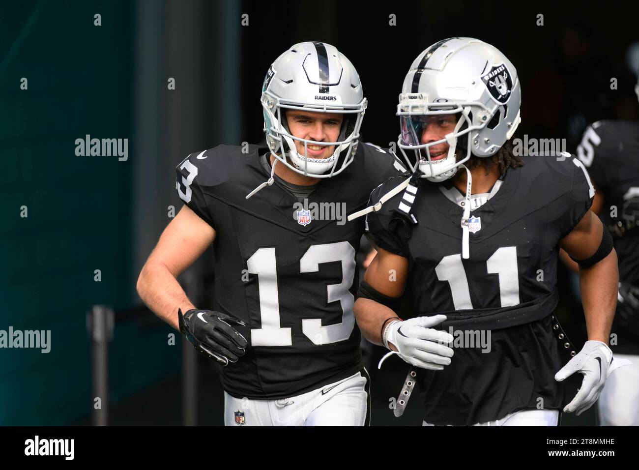 Las Vegas Raiders wide receiver Hunter Renfrow (13) and wide receiver ...