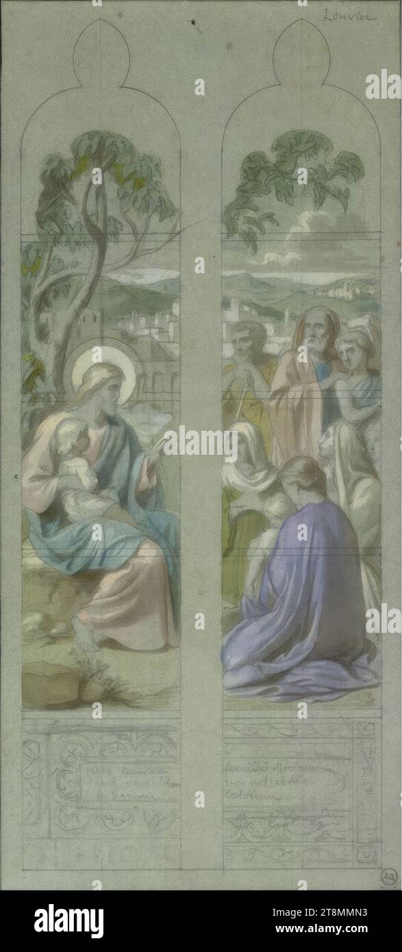 Glass window design for Louviers, Claudius Lavergne (Lyon 1815 - 1887 ...