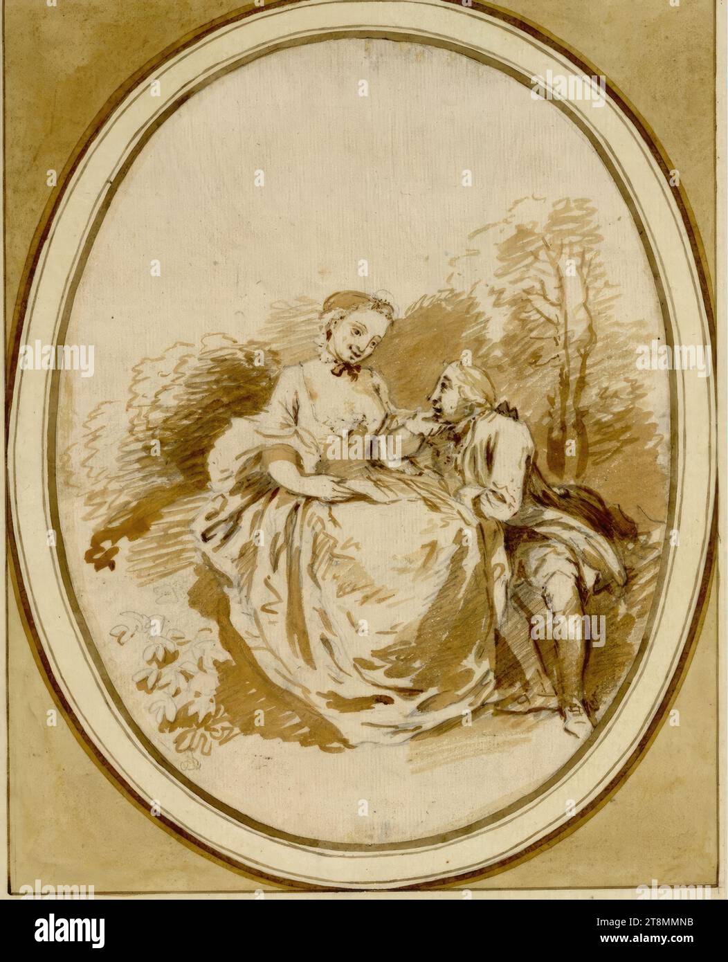 Lady caressing with a cavalier, Johann Georg Wagner (Meissen 1744 ...