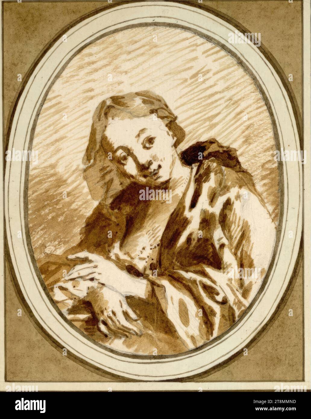 Half-length portrait of a girl to the left, Johann Georg Wagner ...