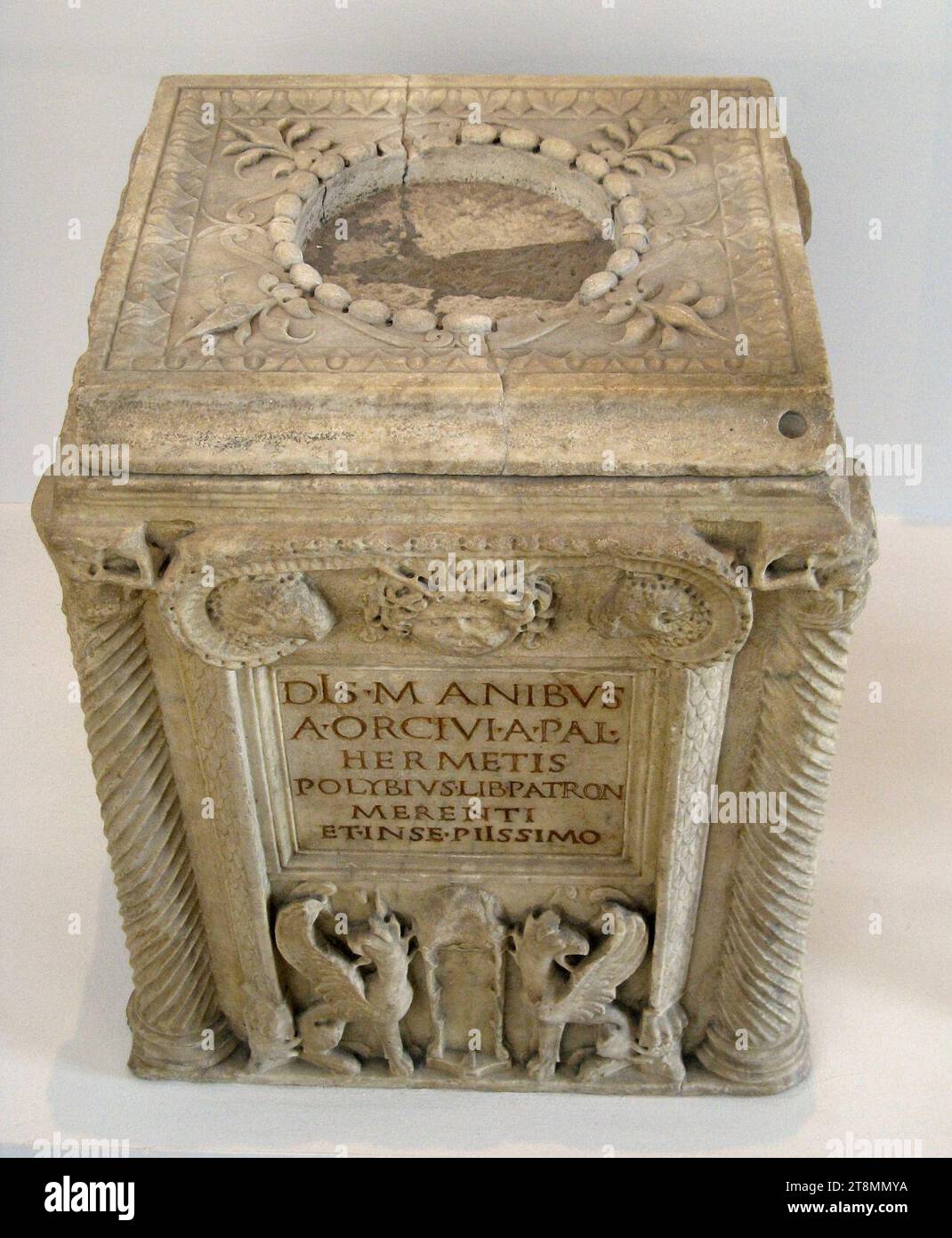 Venice MAN 169 Funerary altar of Aulus Orcivius Hermes 03 Stock Photo ...