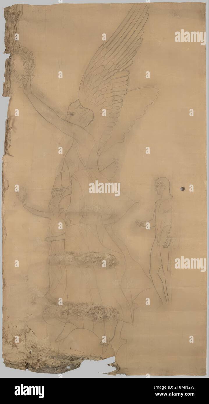 Working drawing for the cardboard: Detail of 'Theatre in Taormina' for ...