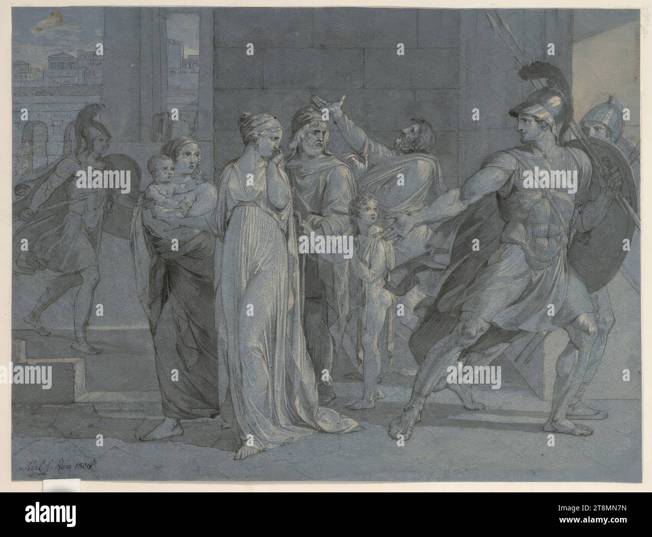 Les adieux de Hector et d'Andromaque, Josef Abel (Aschach, Upper ...