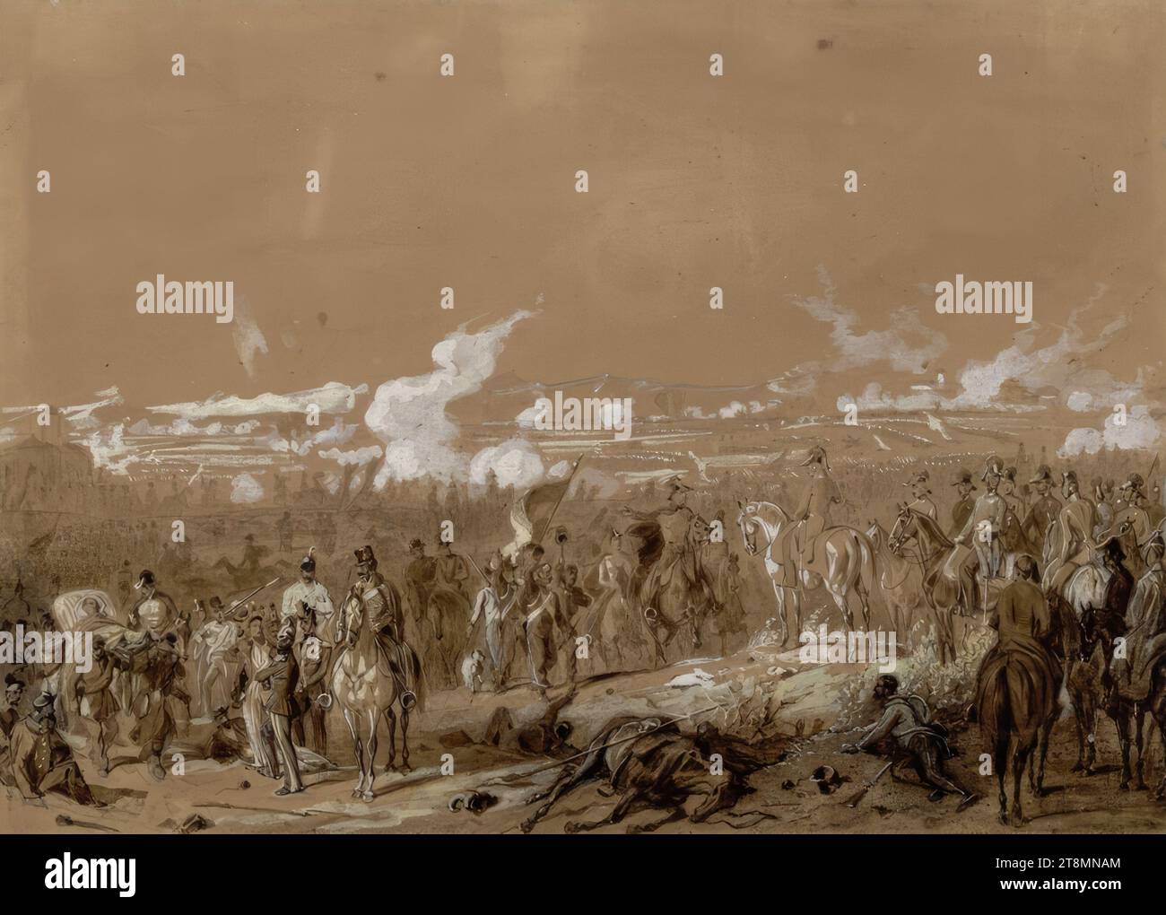 Count Radetzky and his general staff in the Battle of Novara, Franz ...