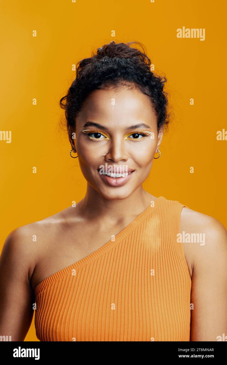 Make-up woman face creative colourful african beauty Stock Photo - Alamy