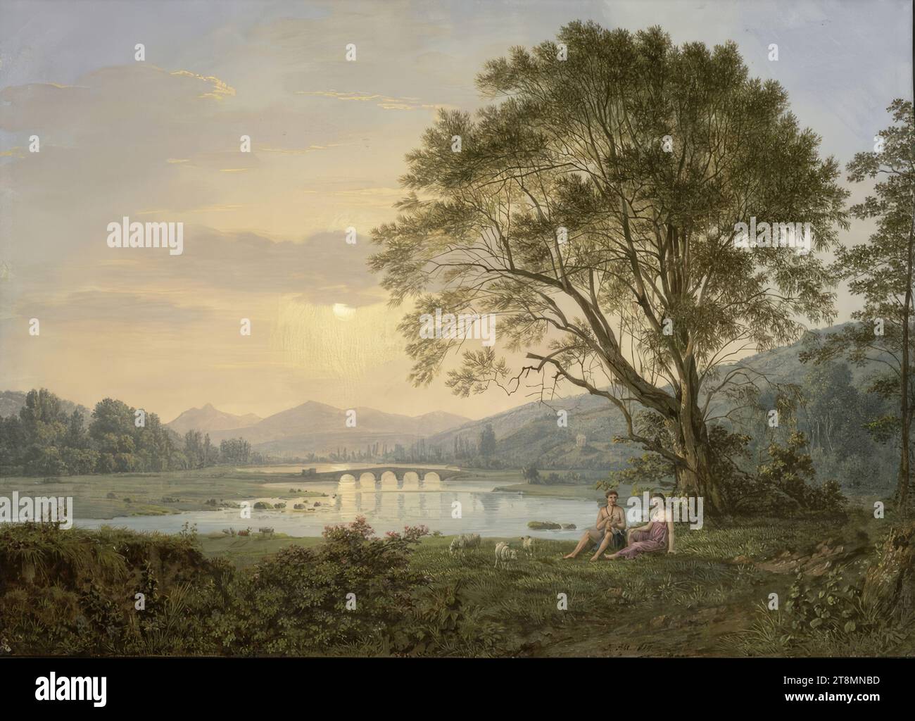 Arcadian landscape watercolour hi-res stock photography and images - Alamy