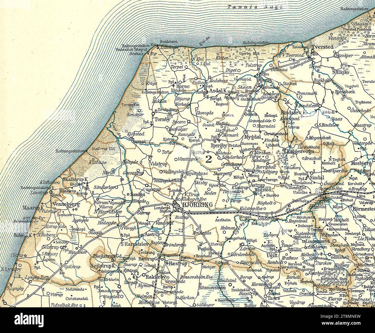 Vennebjerg Herred-Hjoerring Amt (cropped Stock Photo - Alamy