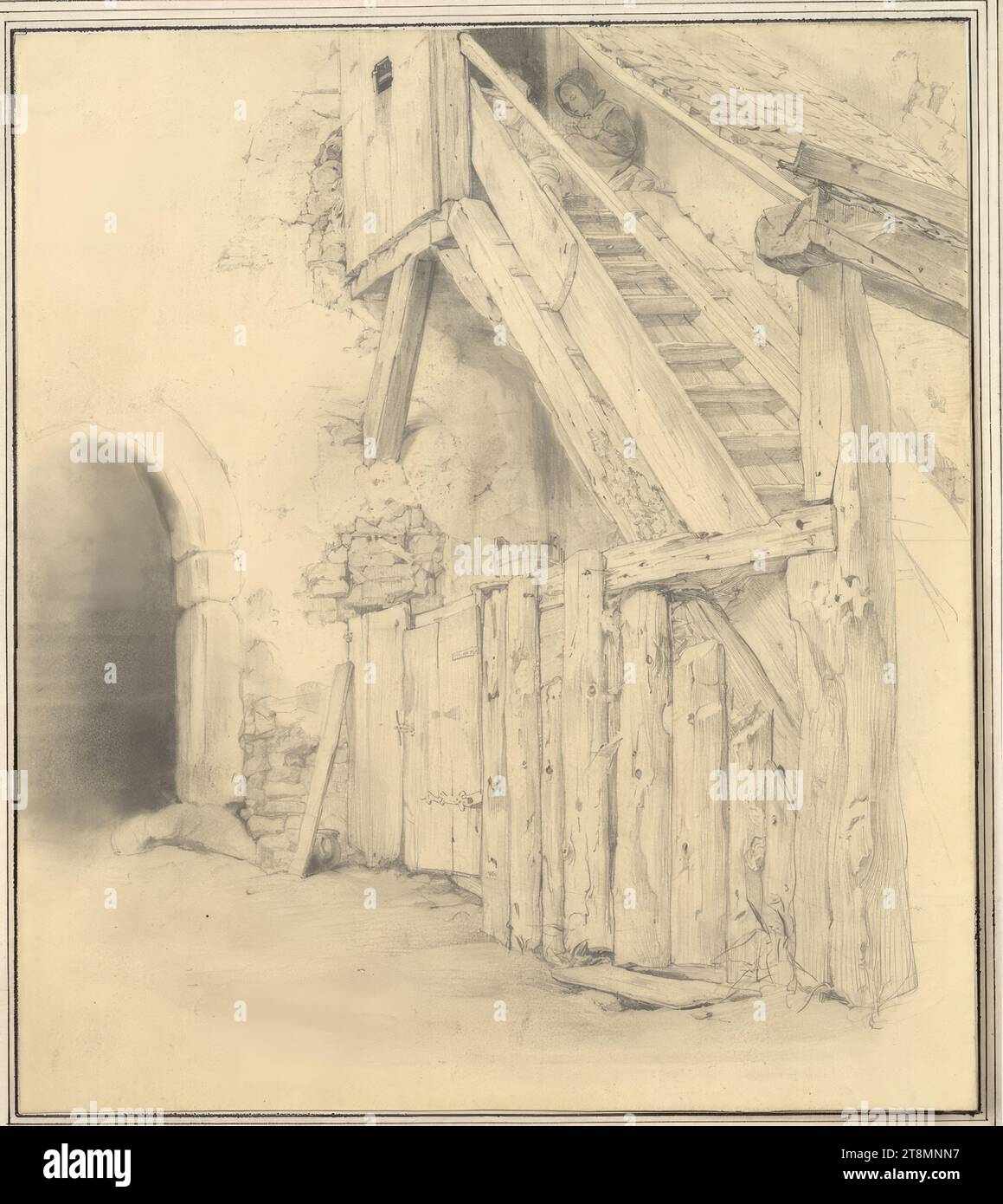 Wooden staircase, Josef Danhauser (Vienna 1805 - 1845 Vienna), around ...
