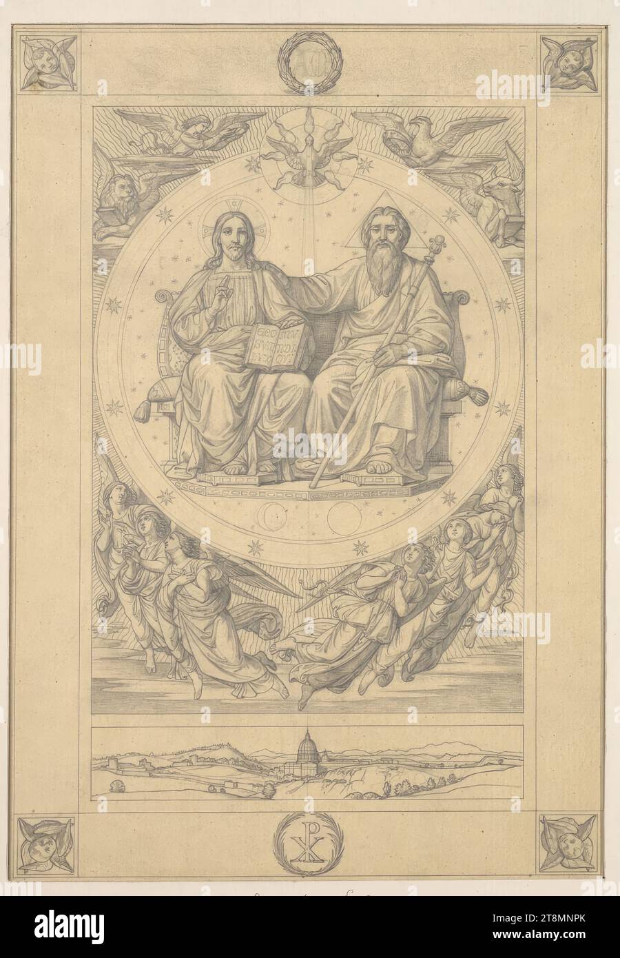 The Holy Trinity, Bonaventura Emler (Vienna 1831 - 1862 Vienna), around ...
