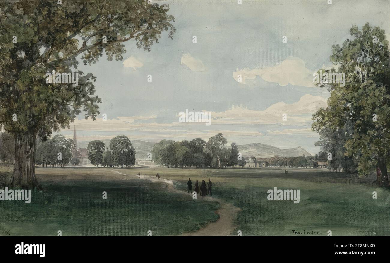 View of the Prater, Thomas Ender (Vienna 1793 - 1875 Vienna), around ...