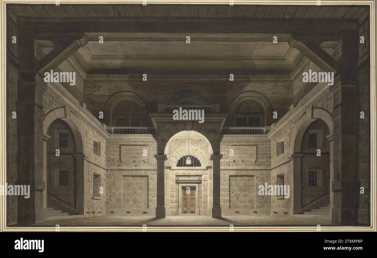 Stage design: palace vestibule, Anton Graff (von Mannheim) (Germany, c ...