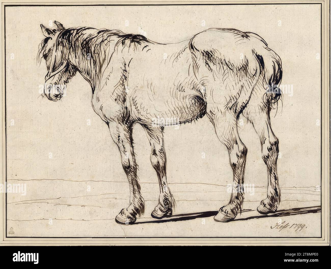 Working horse, Carl Adolph Heinrich Heß (Dresden 1769 - 1849 ...