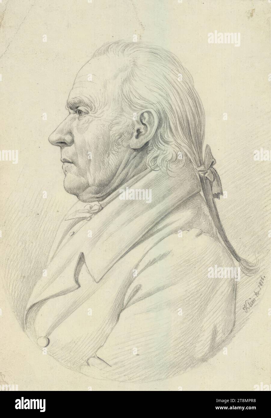 Bust portrait of Laurenz Janscha in profile to the left, Johann Adam ...