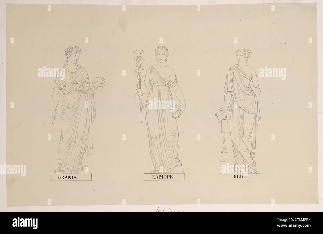Uranie, Calliope, Clio, Joseph Klieber (Innsbruck 1773 - 1850 Vienna ...