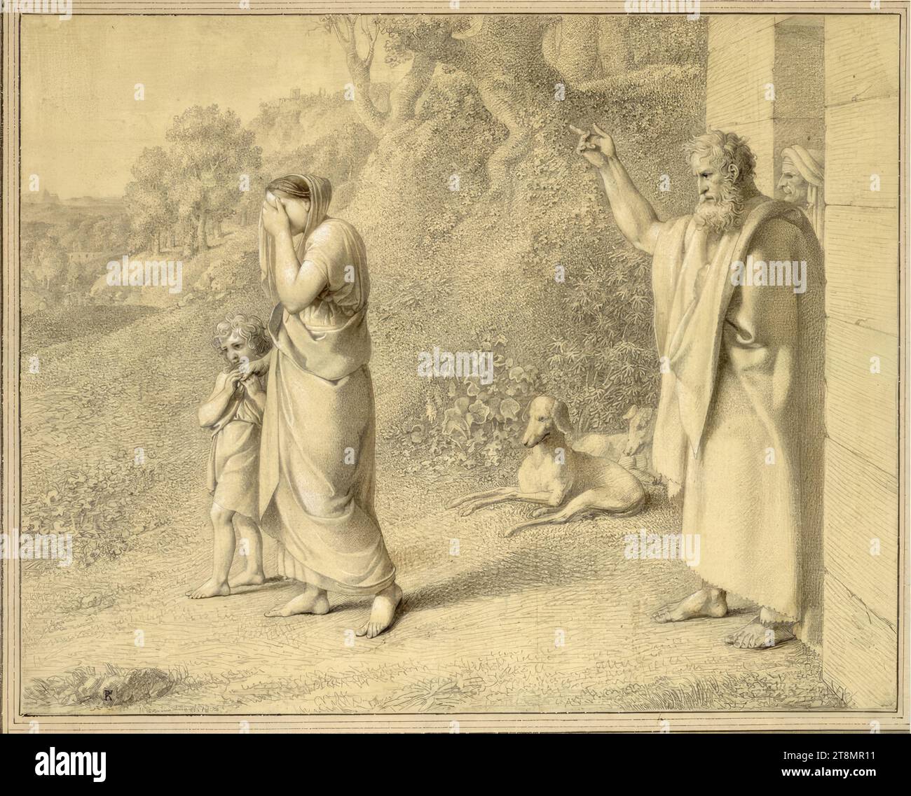The Rejection of Hagar, Peter Johann Krafft (Hanau 1780 - 1856 Vienna ...