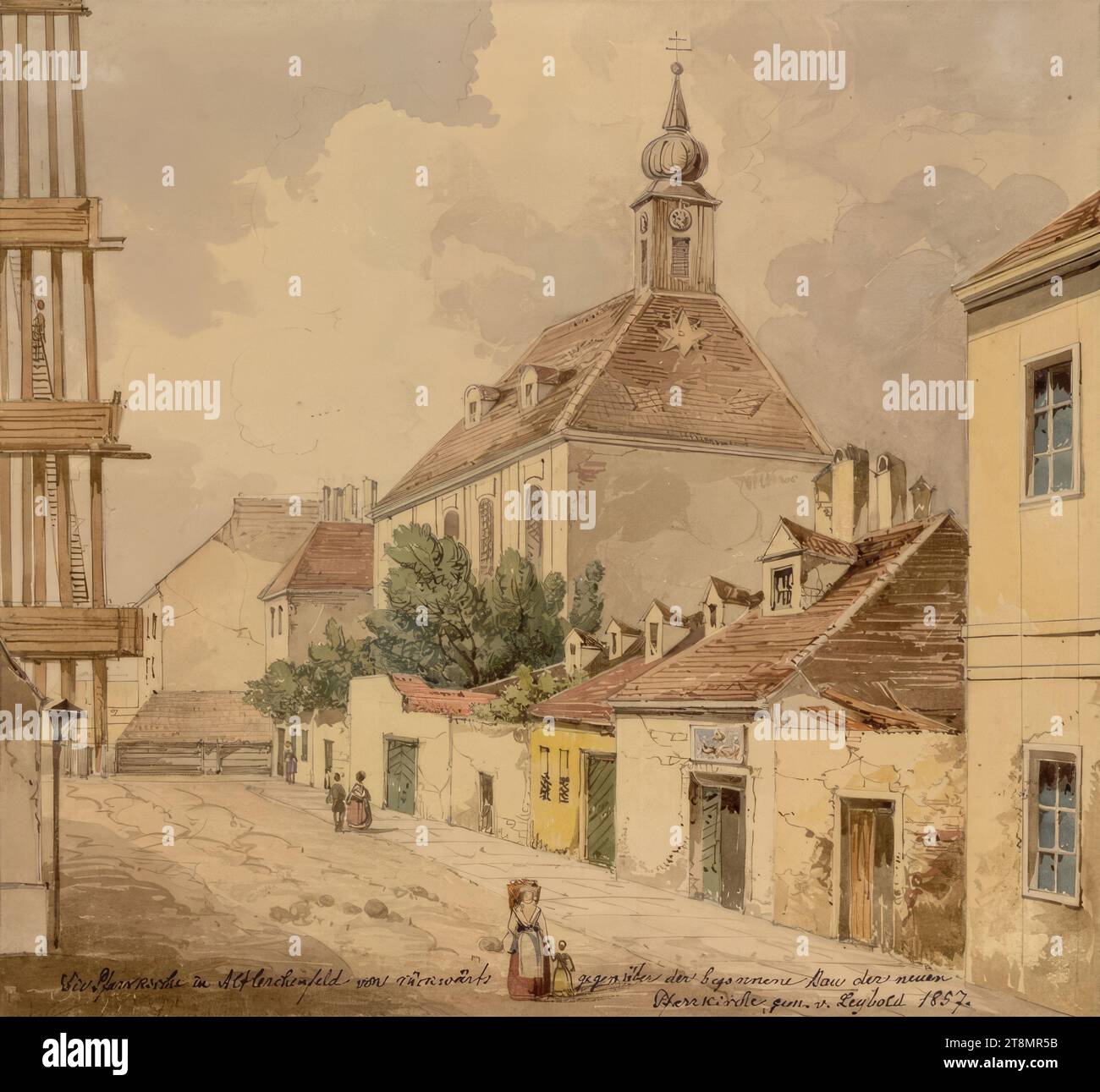 Old parish church in Altlerchenfeld, Moritz Leybold (Vienna 1806 - 1857 ...