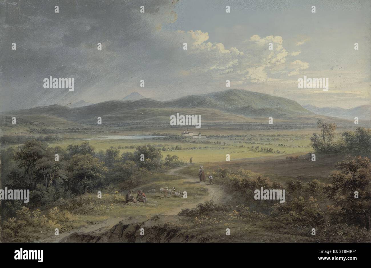 2. Vue prise de L'Abbaye d'Ofseck vers Marien Schein en Bohème, Joseph ...