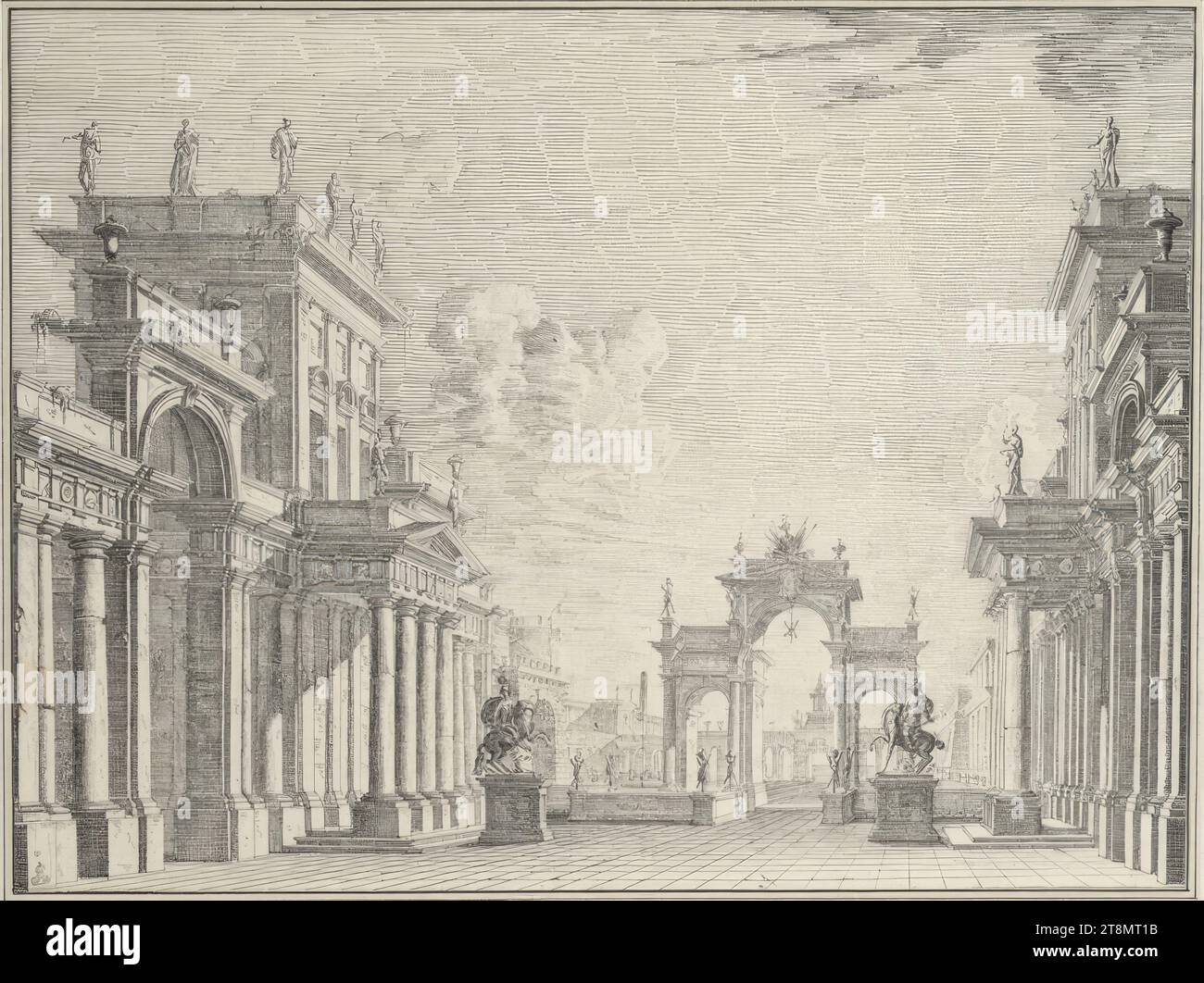Theater decoration: public square, Josef Platzer (Prague 1751 - 1806 ...