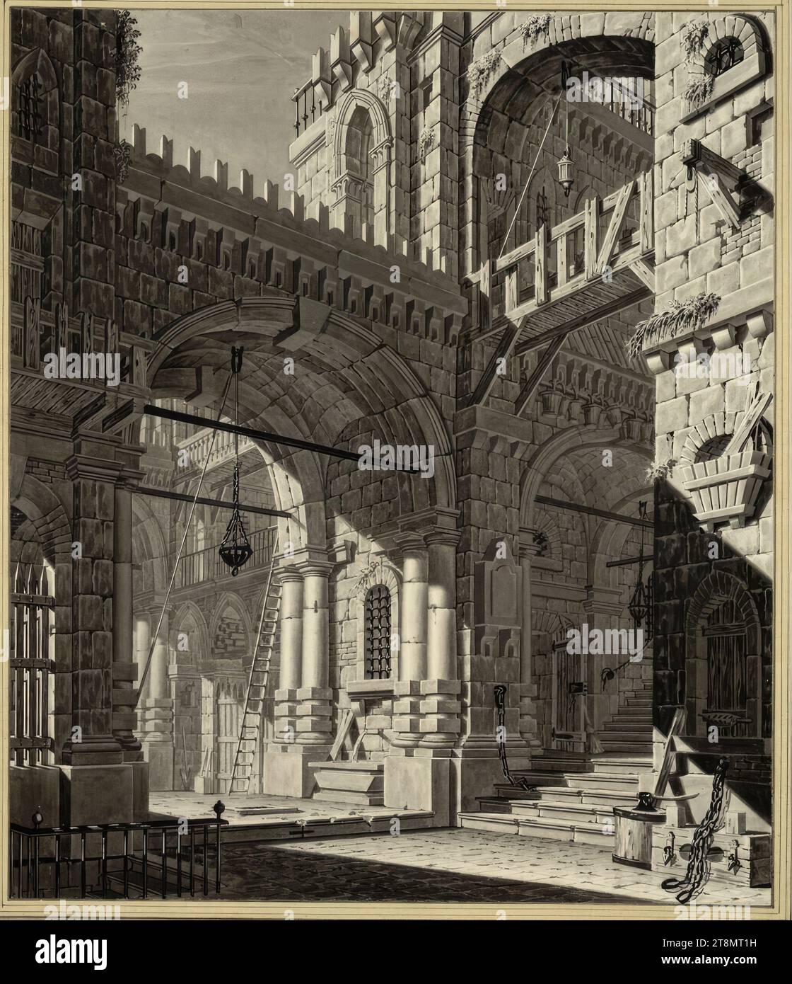 Prison entrance, Josef Platzer (Prague 1751 - 1806 Vienna), c. 1790 ...