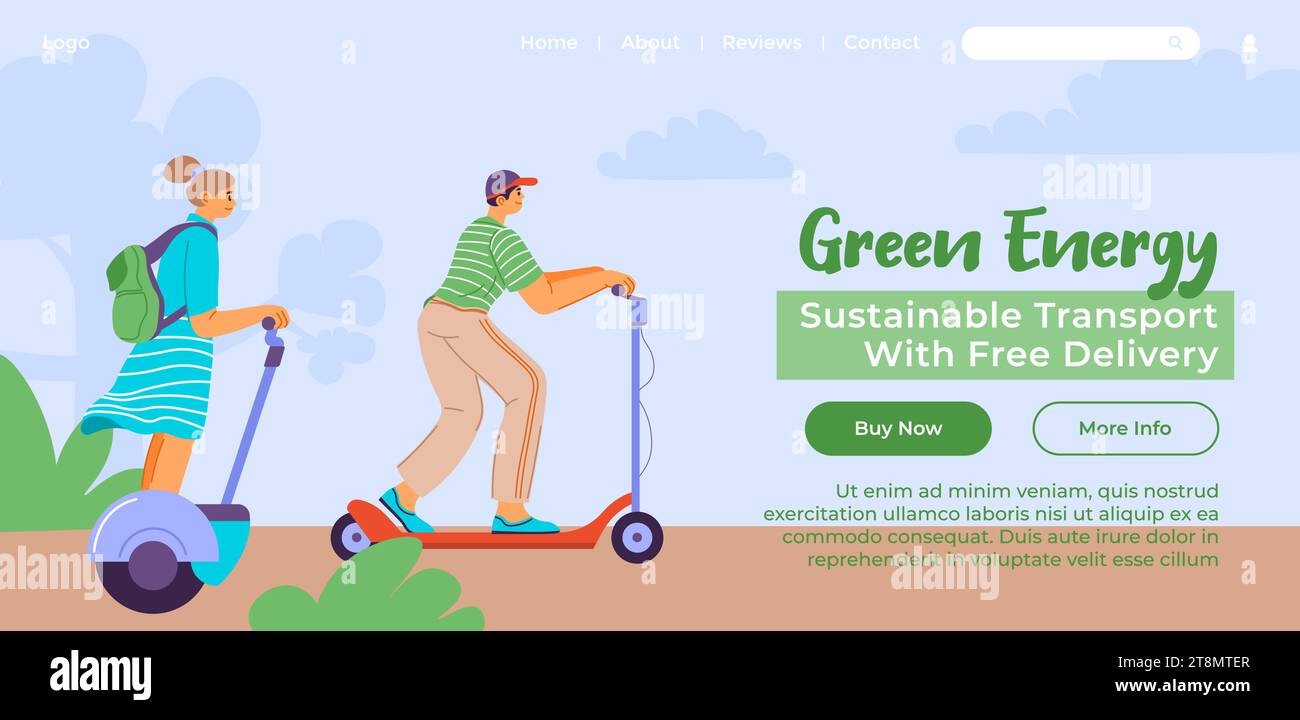 Environmentally friendly transport, free delivery Stock Vector Image ...