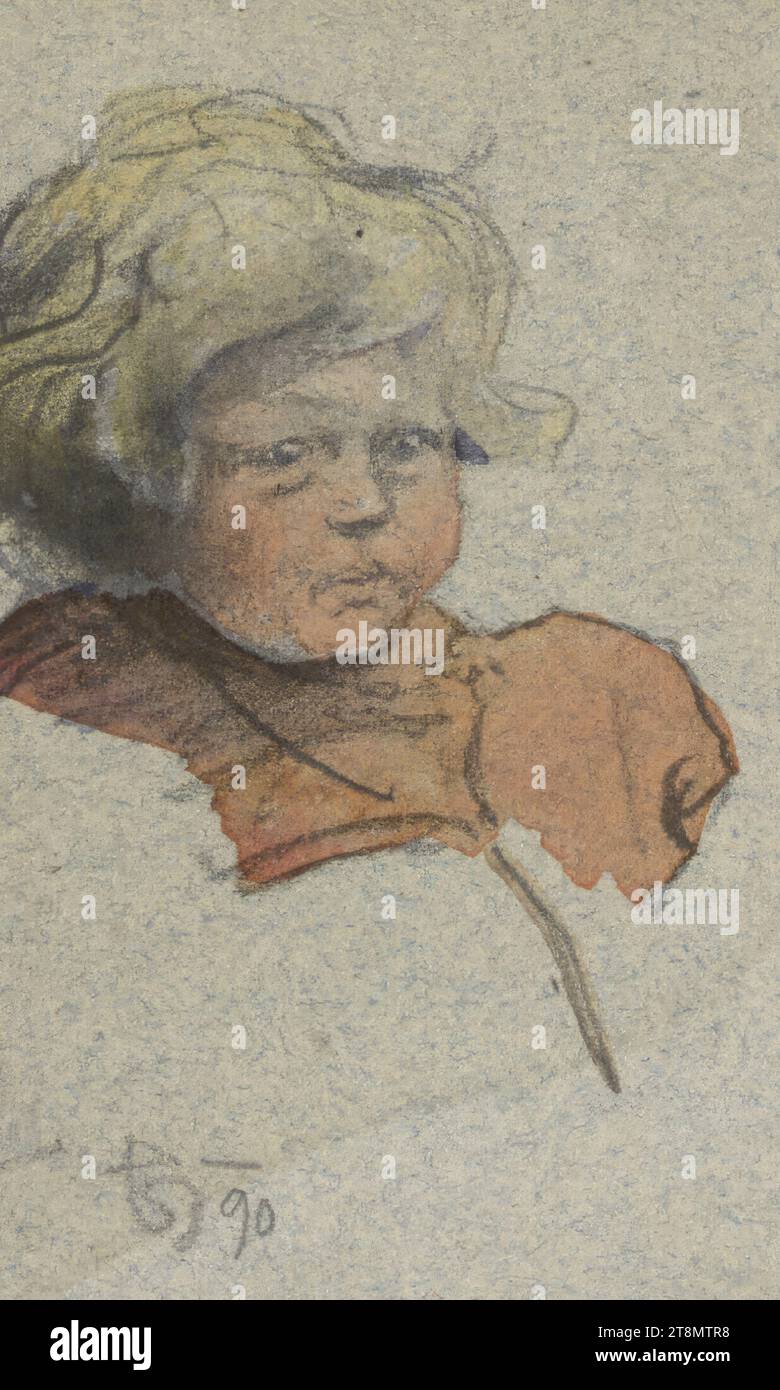 Head of a blond girl, Hanuš Johann Peter Paul Schwaiger (Jindřichův ...