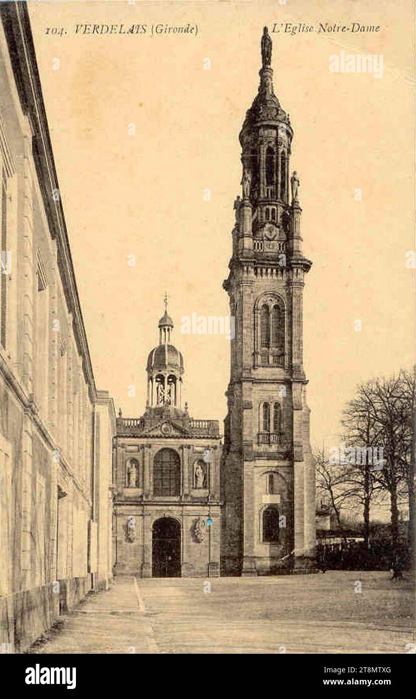 Verdelais - église Notre-Dame 1 Stock Photo - Alamy