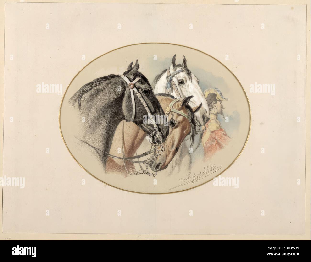 Three horse heads and body hunters, Anton Strassgschwandtner (Vienna ...