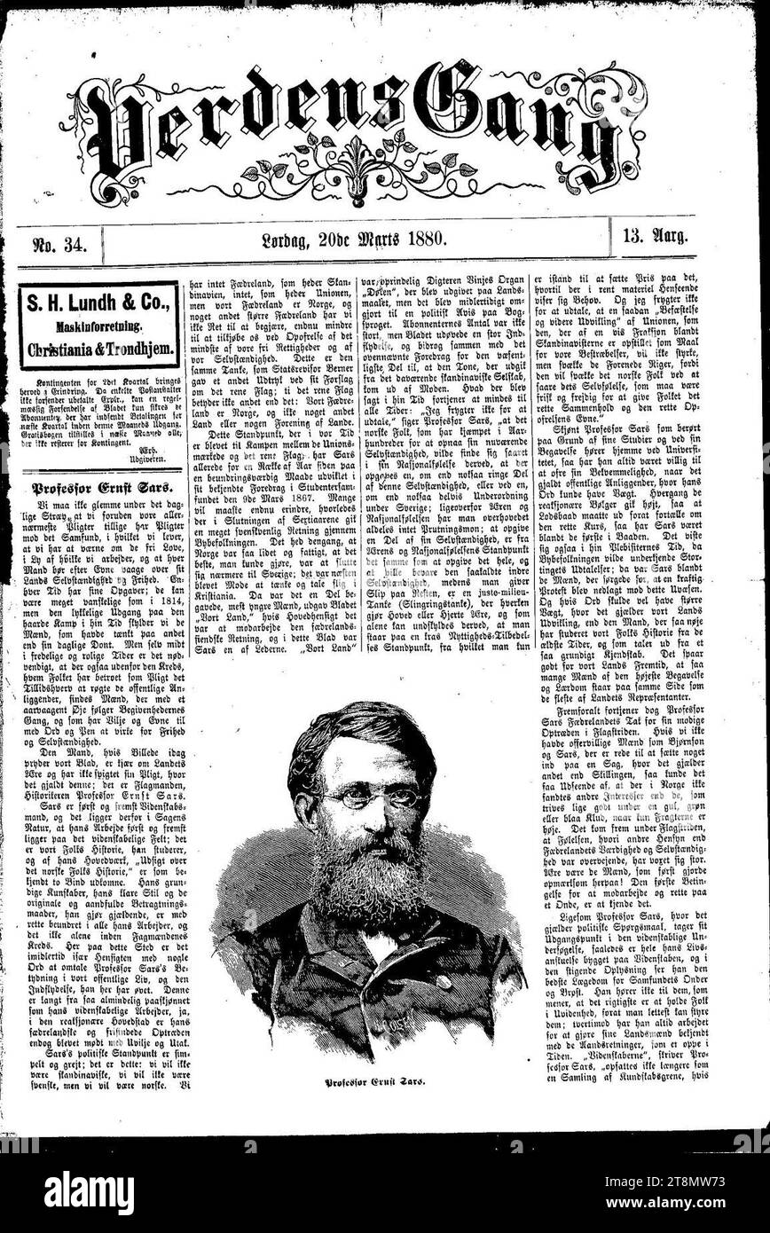 Verdens gang 1880 03 20 hi-res stock photography and images - Alamy