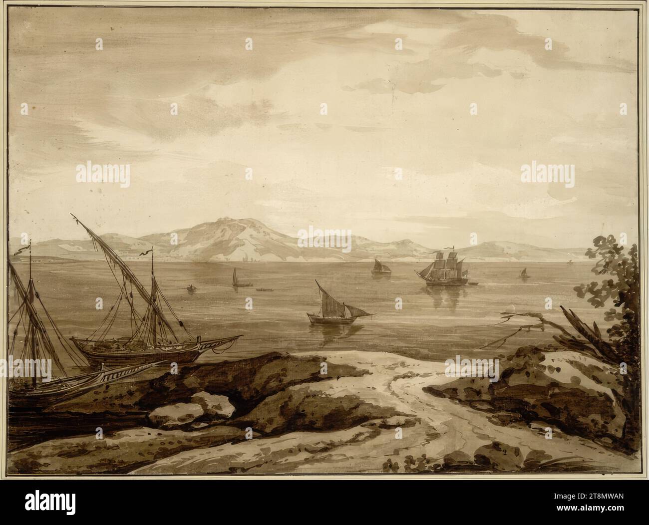 The Gulf of Naples from Pozzuoli, Michael Wutky (Krems 1739-1823 Vienna ...