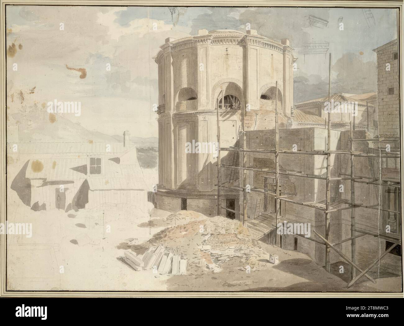 Exterior of the Museo Pio-Clementino with the Sala Rotonda under ...