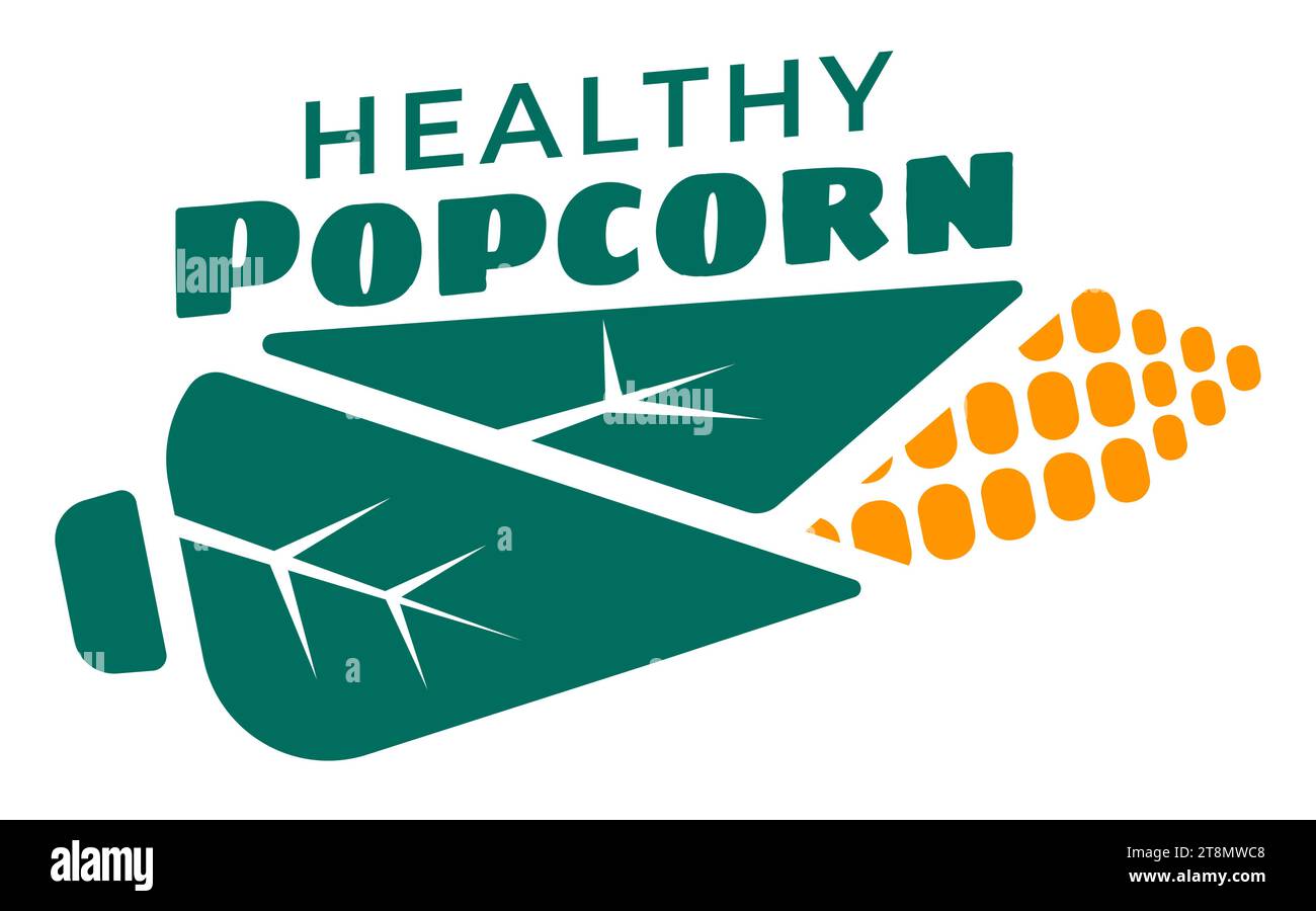 Healthy popcorn snack, tasty organic food banner Stock Vector Image ...
