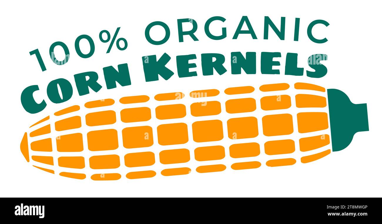Organic corn kernels, rich in nutrients and fiber Stock Vector Image ...