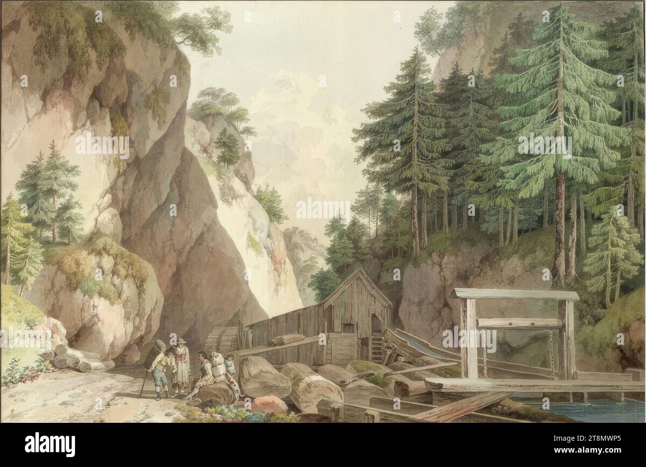 Saw in the Haidbachgraben, Lorenz Janscha (Radmannsdorf (Krain) 1749 ...