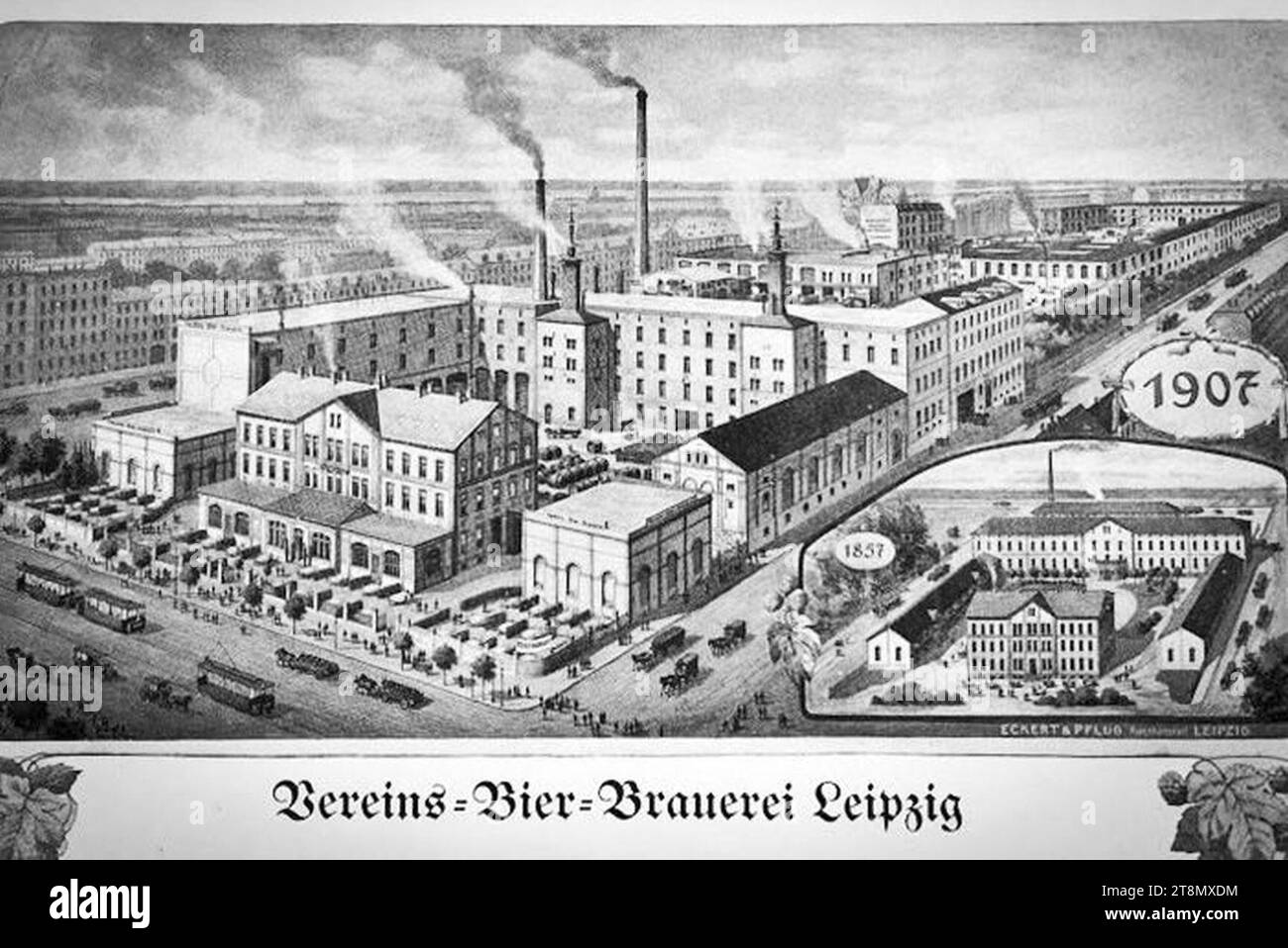 Vereins Bier Brauerei Leipzig 1907 Stock Photo - Alamy