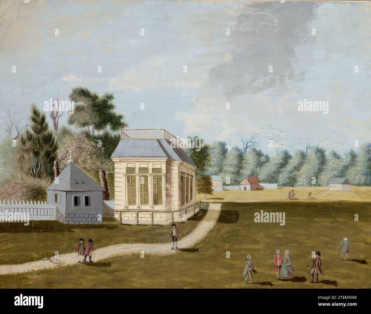 The princely Galitzin pleasure house in the Prater, anonymous, drawing ...