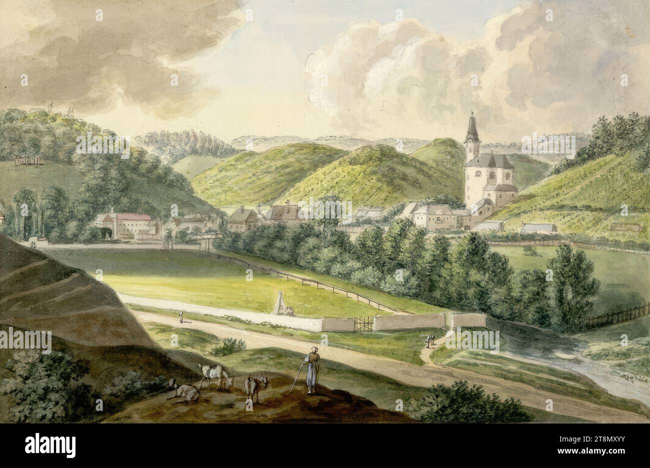 Kalksburg, The Jesuit Seminary and View towards Rodaun, anonymous, 19th ...