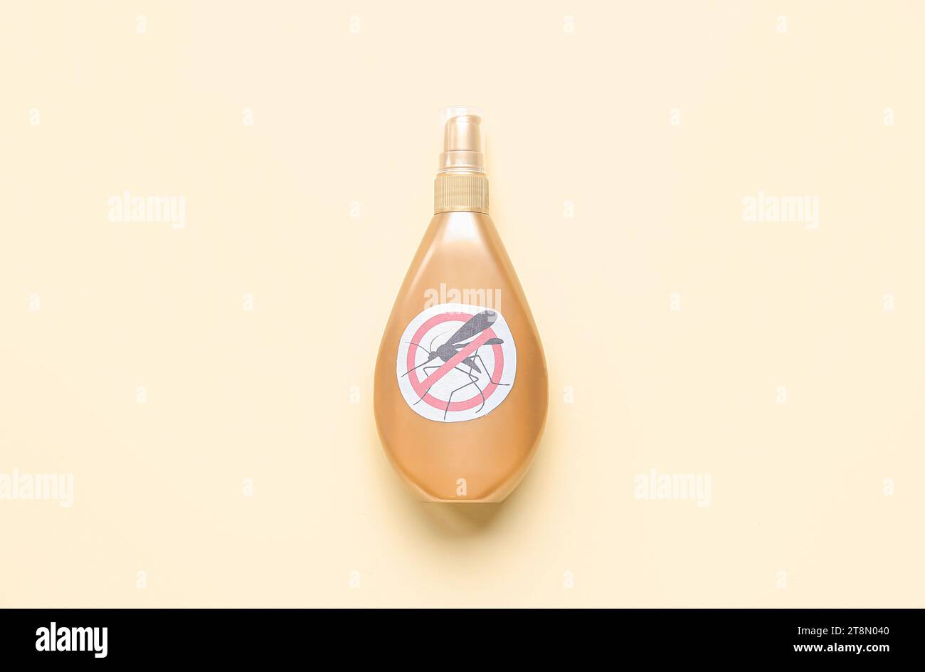 Mosquito repellent cream on yellow background Stock Photo - Alamy