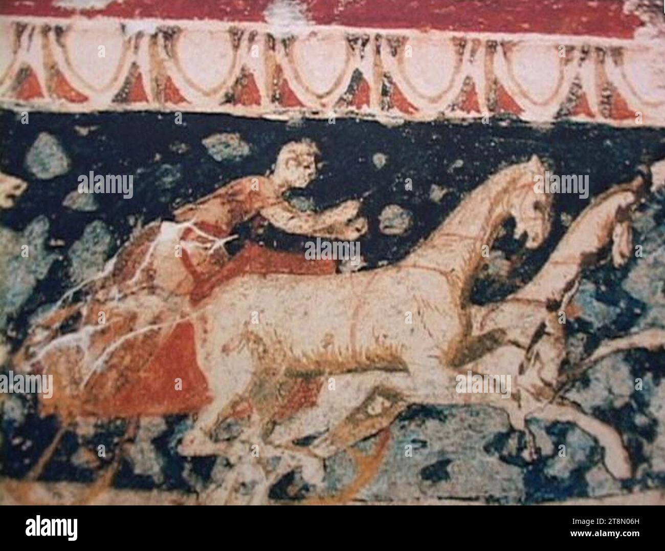 Vergina royal tomb - fresco3 Stock Photo - Alamy