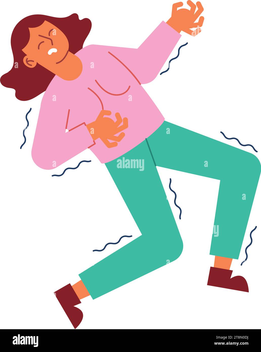 epilepsy girl with shaking vector isolated Stock Vector Image & Art - Alamy